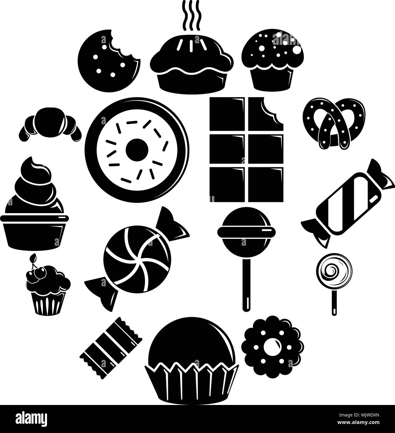 Caramel slice nuts Stock Vector Images - Alamy