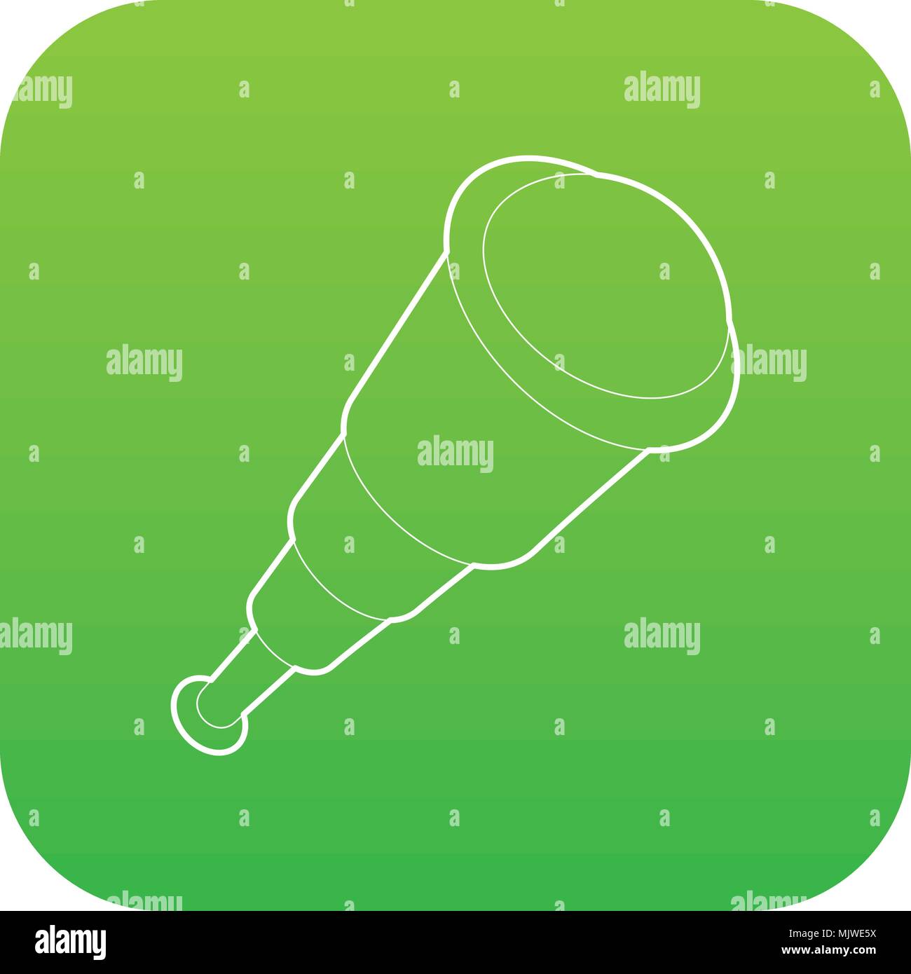 Spyglass icon green vector Stock Vector Image & Art - Alamy