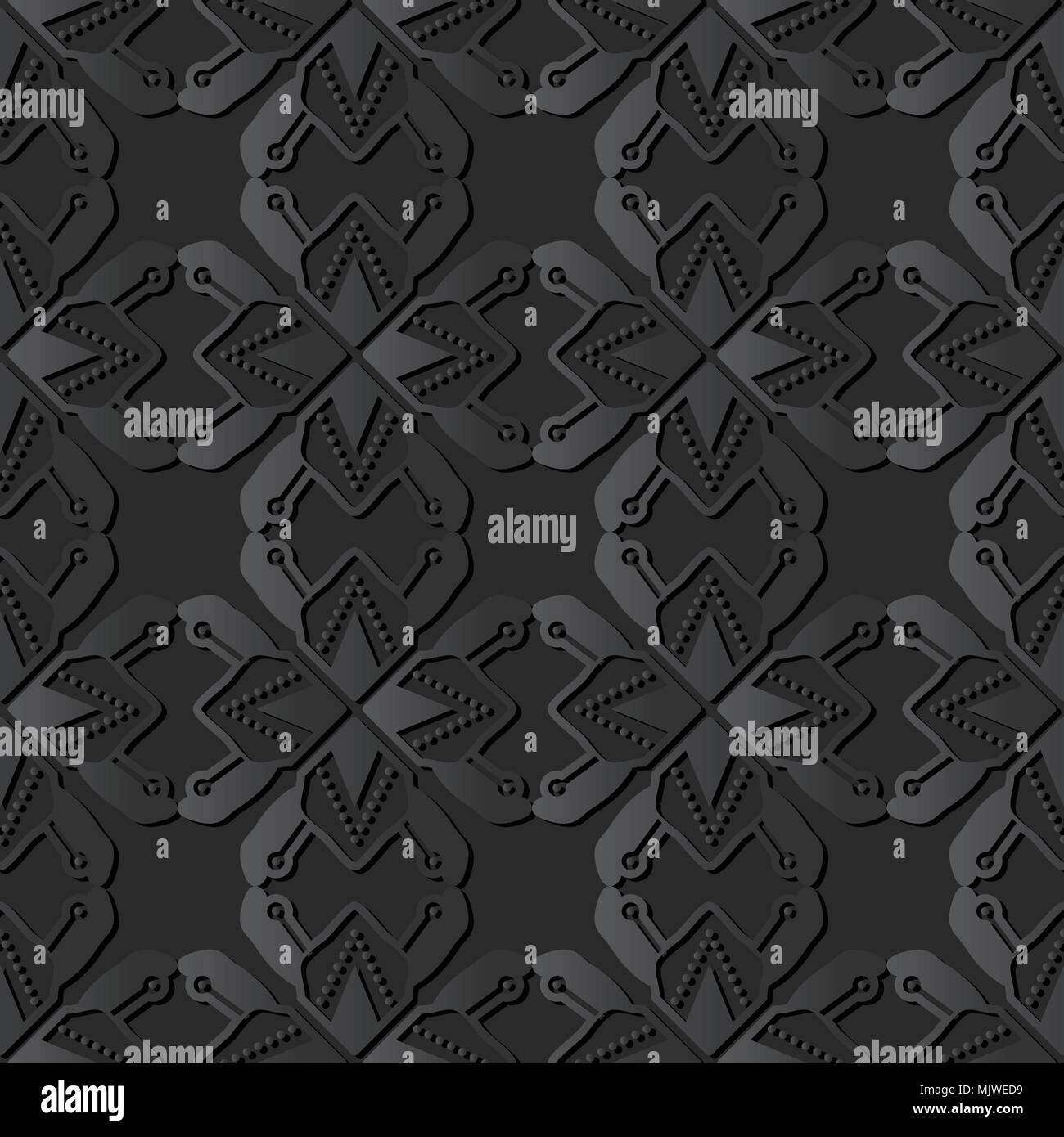3D dark paper art Polygon Star Geometry Cross Dot Line Stock Vector ...