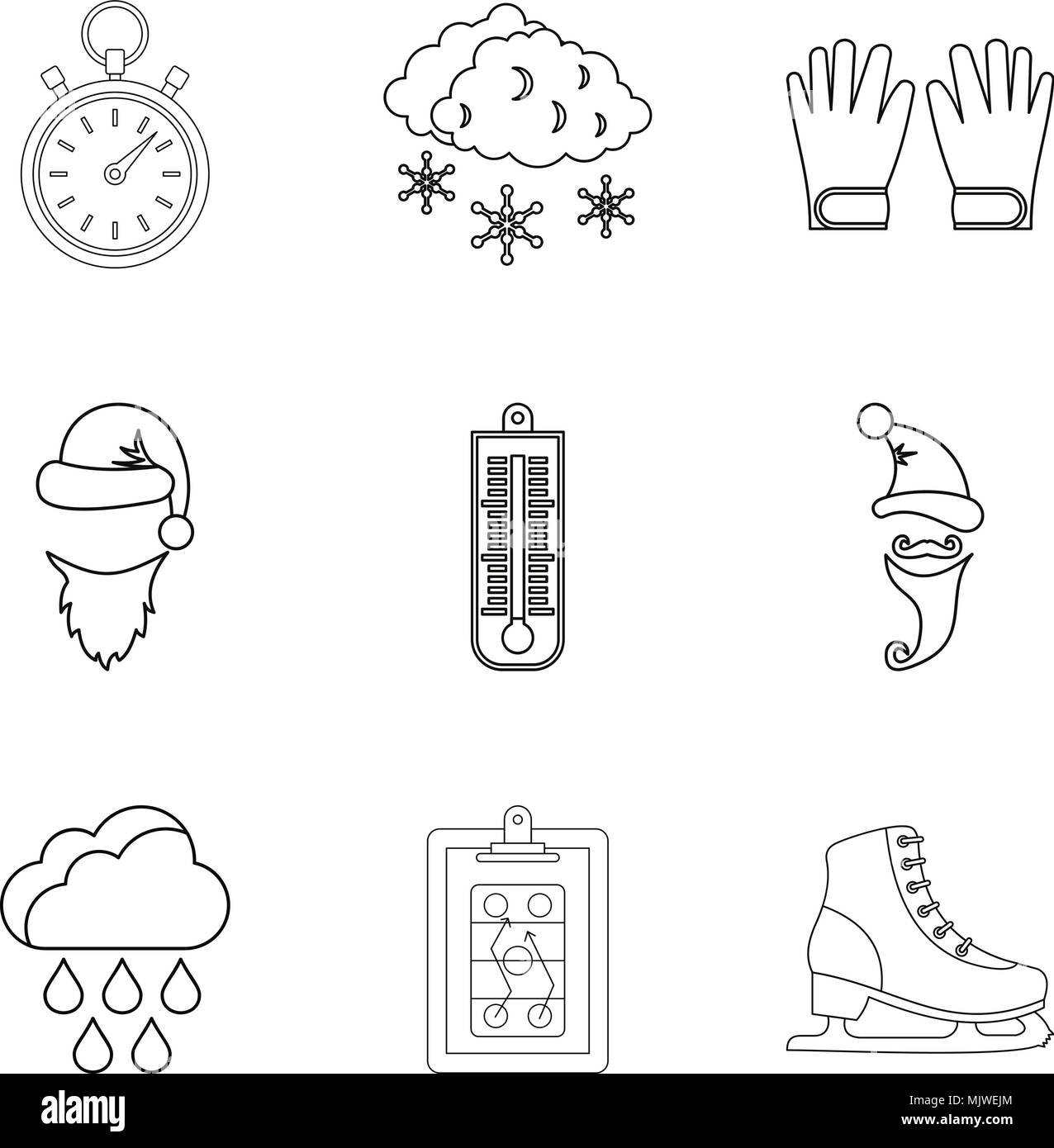 Refrigeration icons set, outline style Stock Vector Image & Art - Alamy