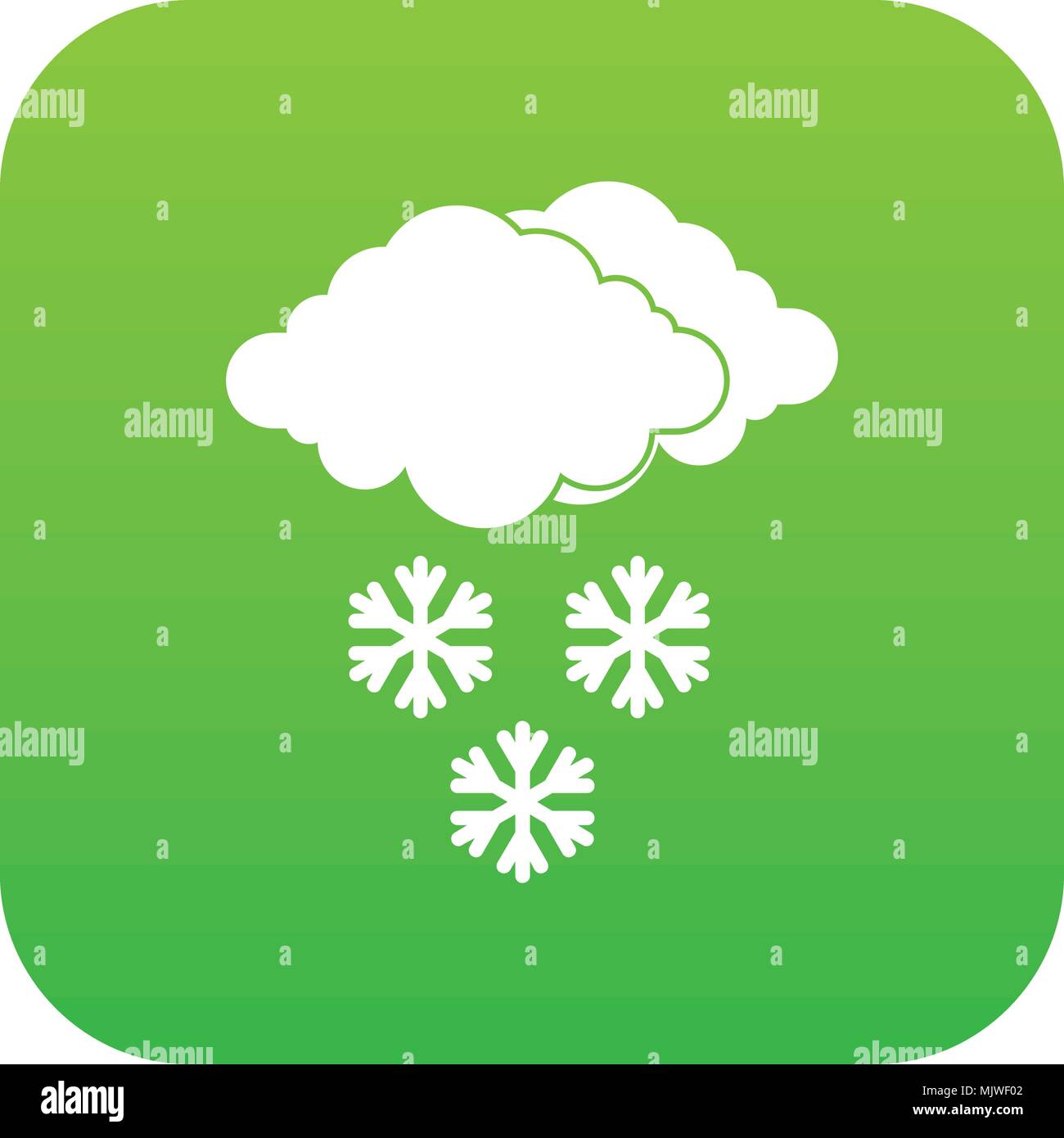 Cloud and snowflakes icon digital green Stock Vector Image & Art - Alamy