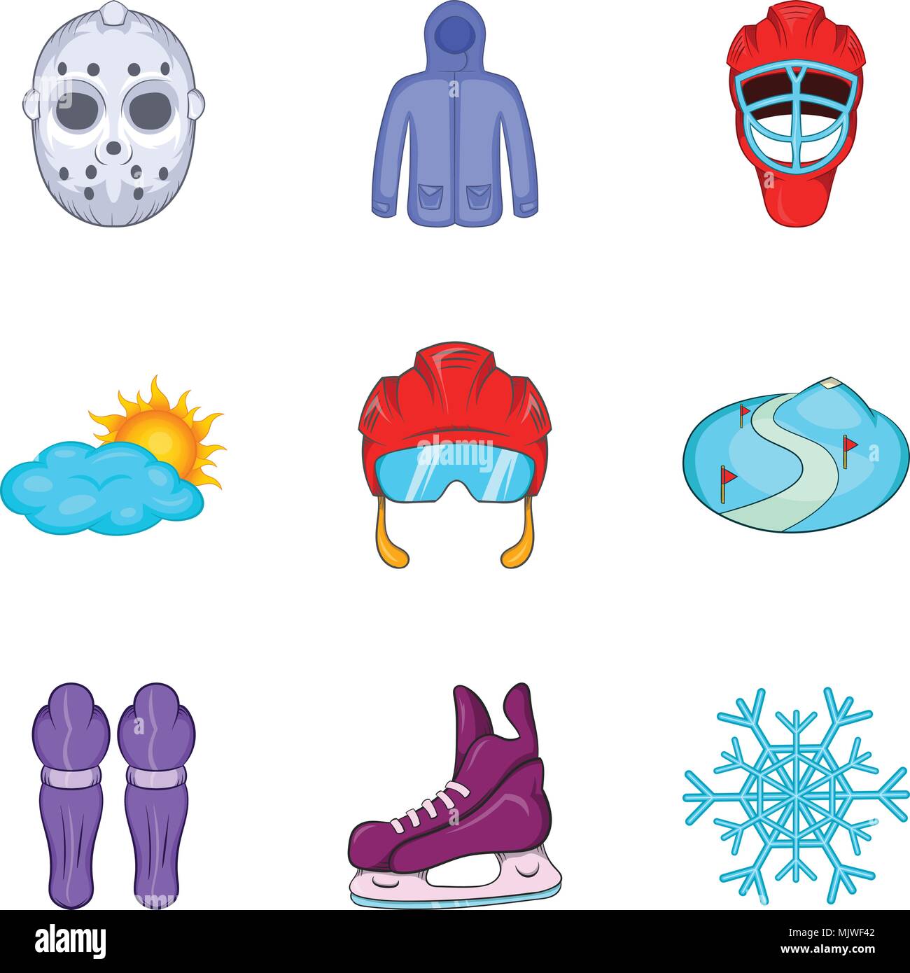 Common cold icons set, cartoon style Stock Vector Image & Art - Alamy