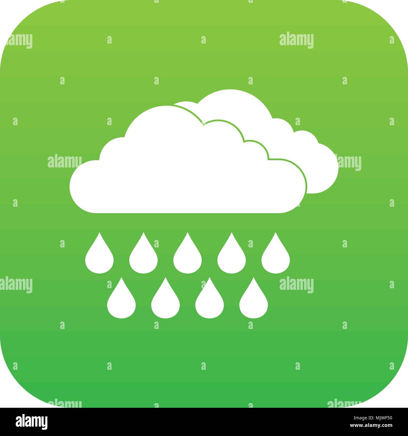 Cloud and rain icon digital green Stock Vector Image & Art - Alamy