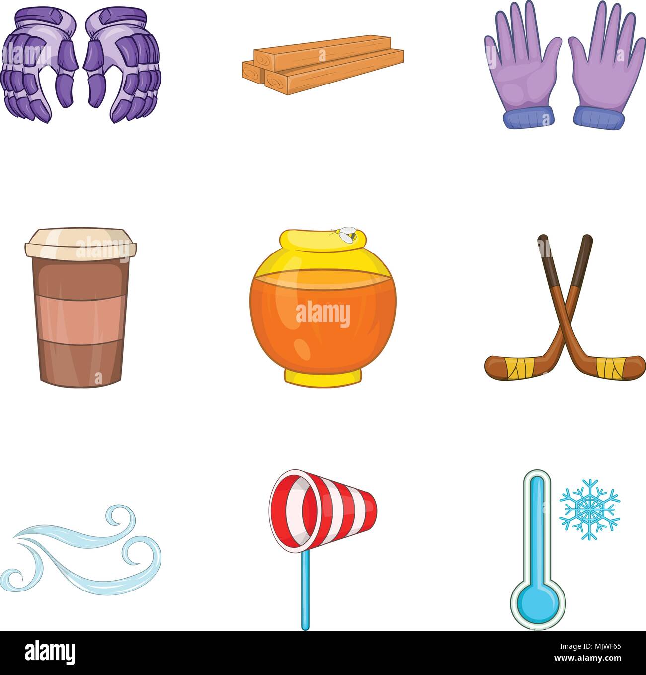Usual cold icons set, cartoon style Stock Vector Image & Art - Alamy