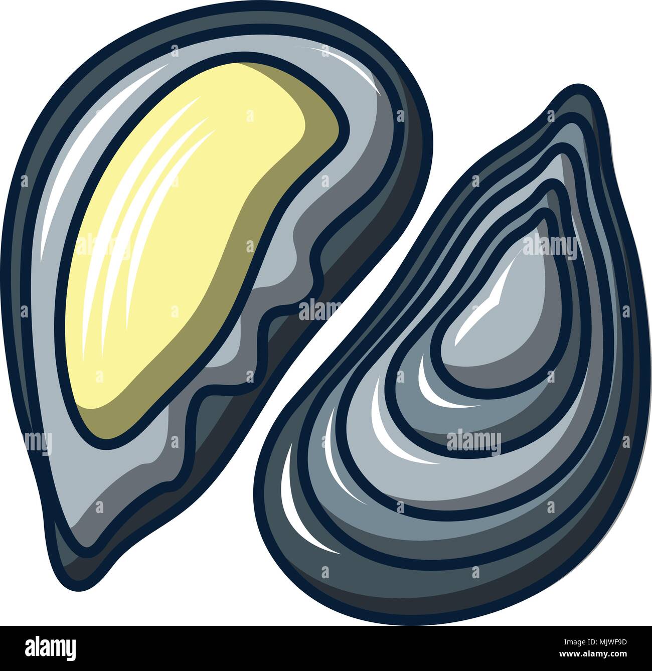 Mussel icon, cartoon style Stock Vector Image & Art - Alamy