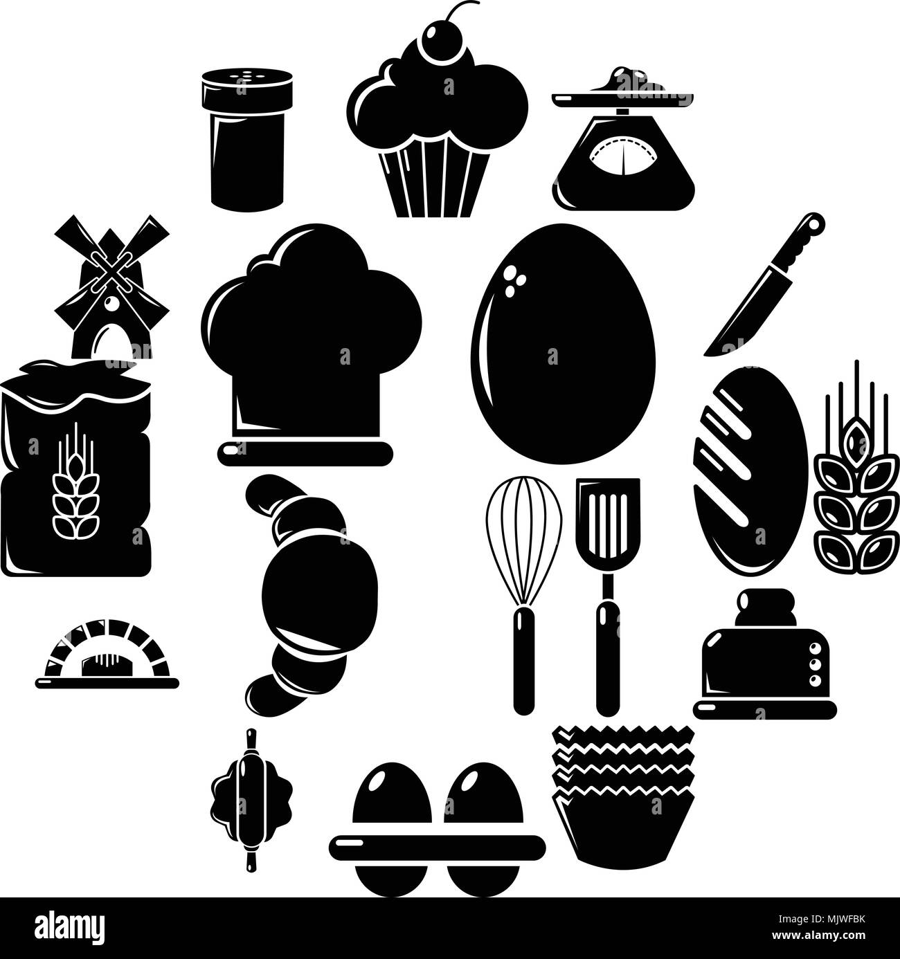 Bakery stand icon simple Stock Vector Images - Alamy