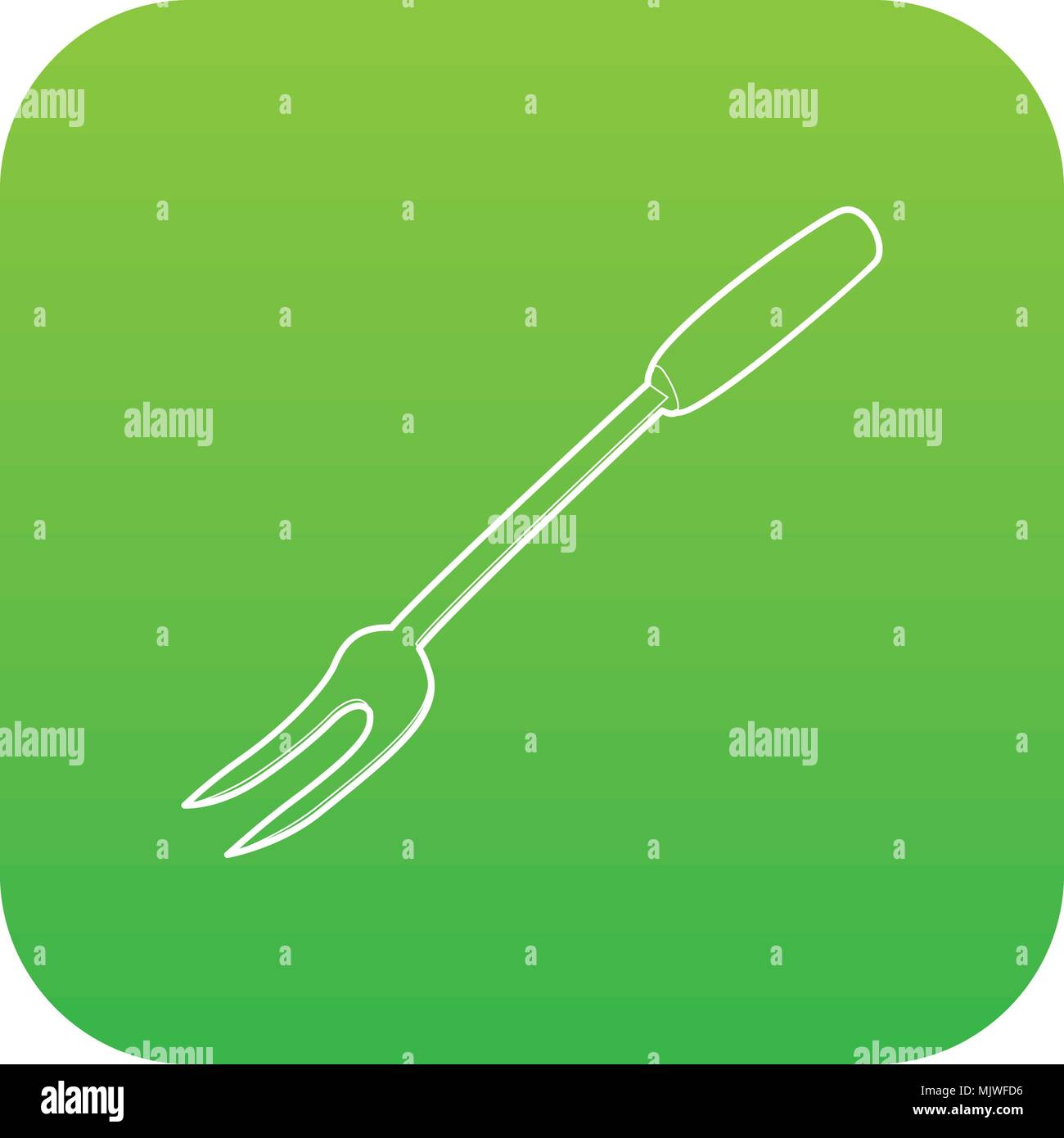 Barbecue fork icon green vector Stock Vector Image & Art - Alamy