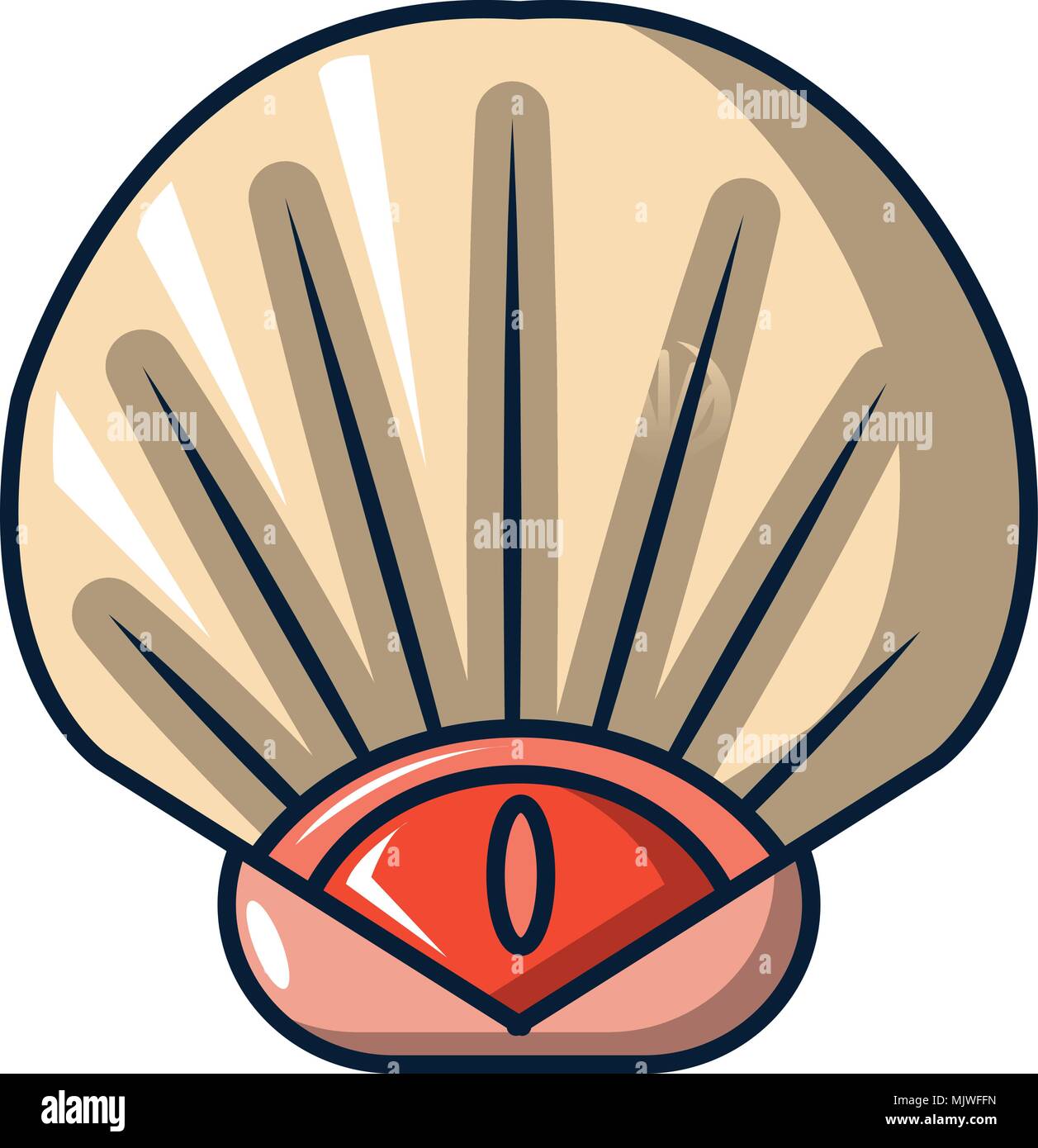 Sea shell icon, cartoon style Stock Vector Image & Art - Alamy