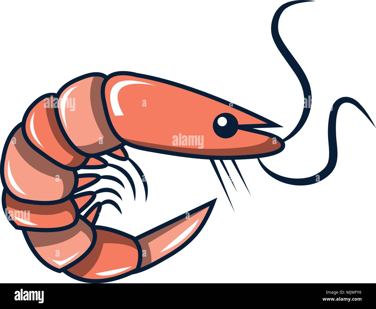 Shrimp icon, cartoon style Stock Vector Image & Art - Alamy