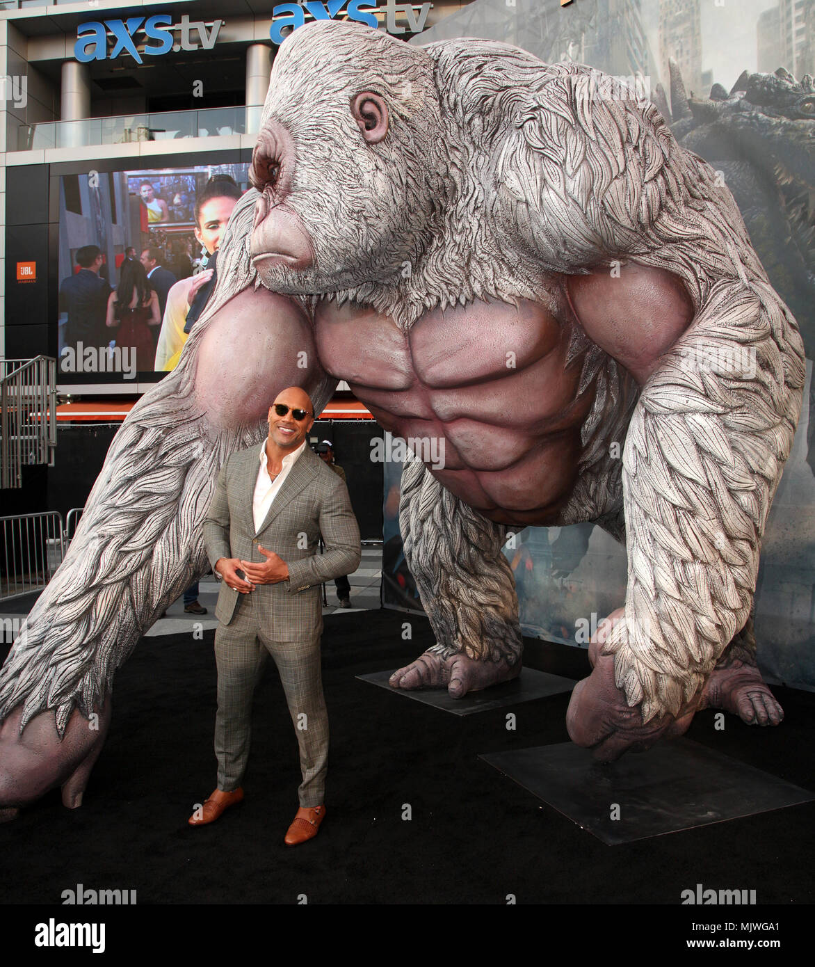 Celebrities attend 'Rampage' film premiere at the Microsoft Theater ...