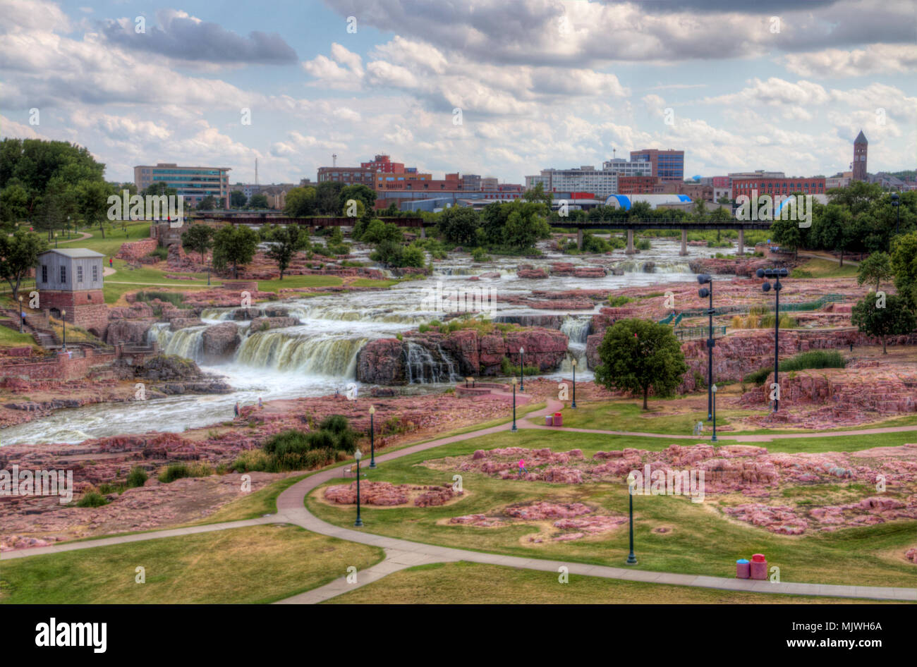 Falls Park is a major Tourist Attraction in Sioux Falls, South Dakota ...