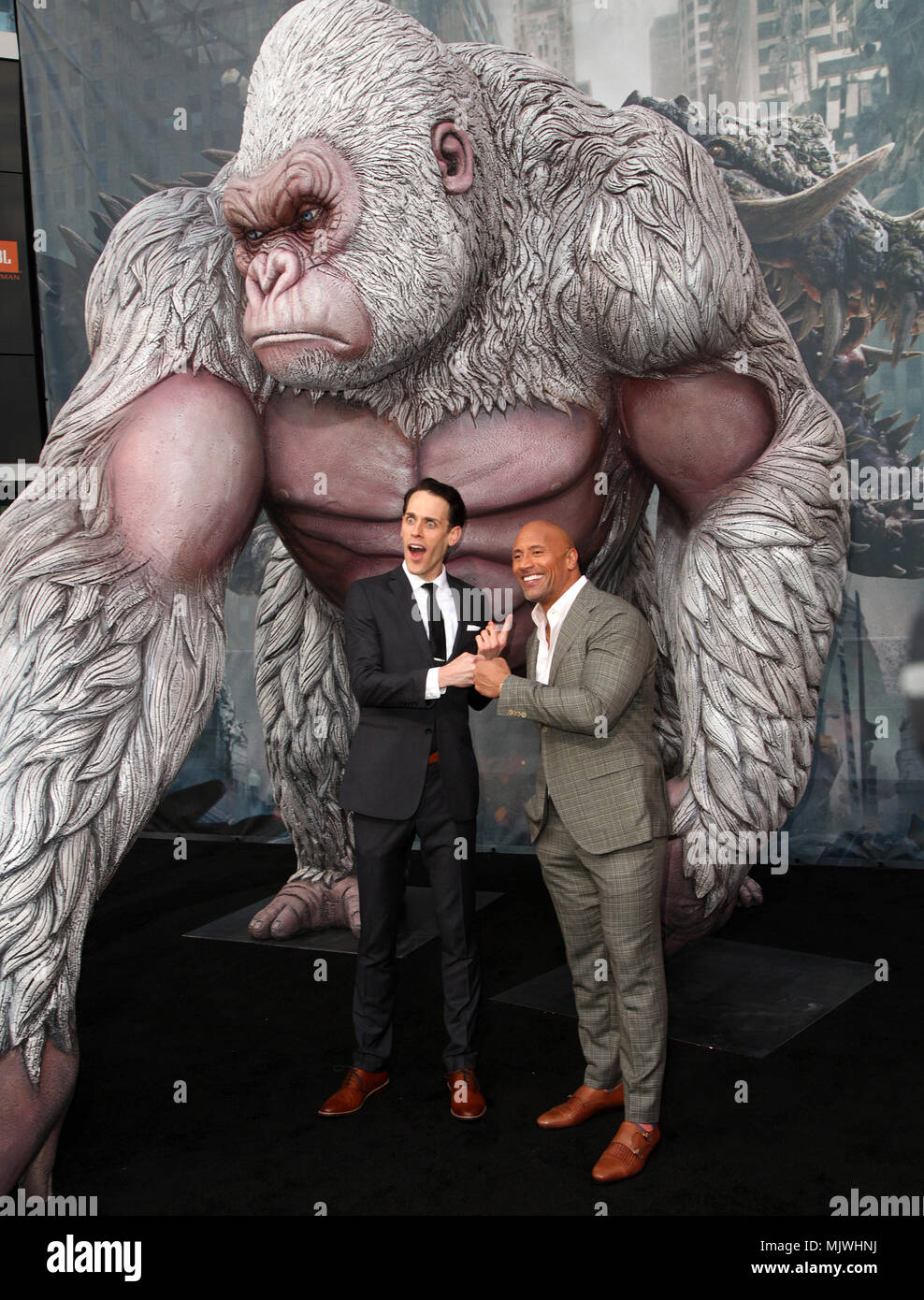 Celebrities attend 'Rampage' film premiere at the Microsoft Theater ...