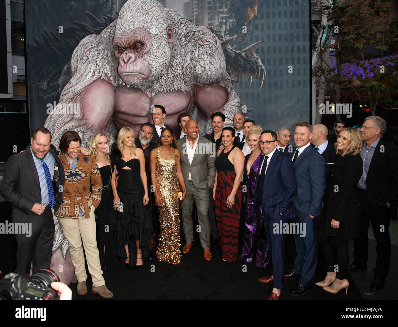 Celebrities attend 'Rampage' film premiere at the Microsoft Theater ...