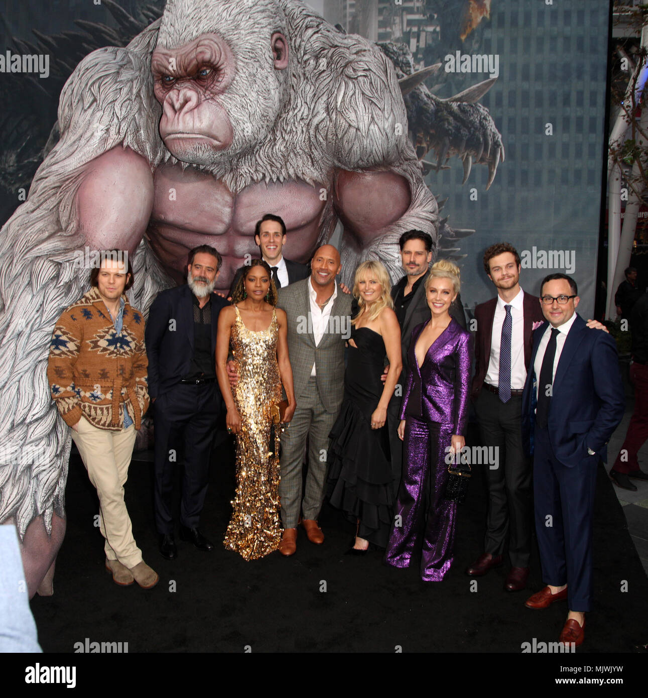 Celebrities attend 'Rampage' film premiere at the Microsoft Theater ...