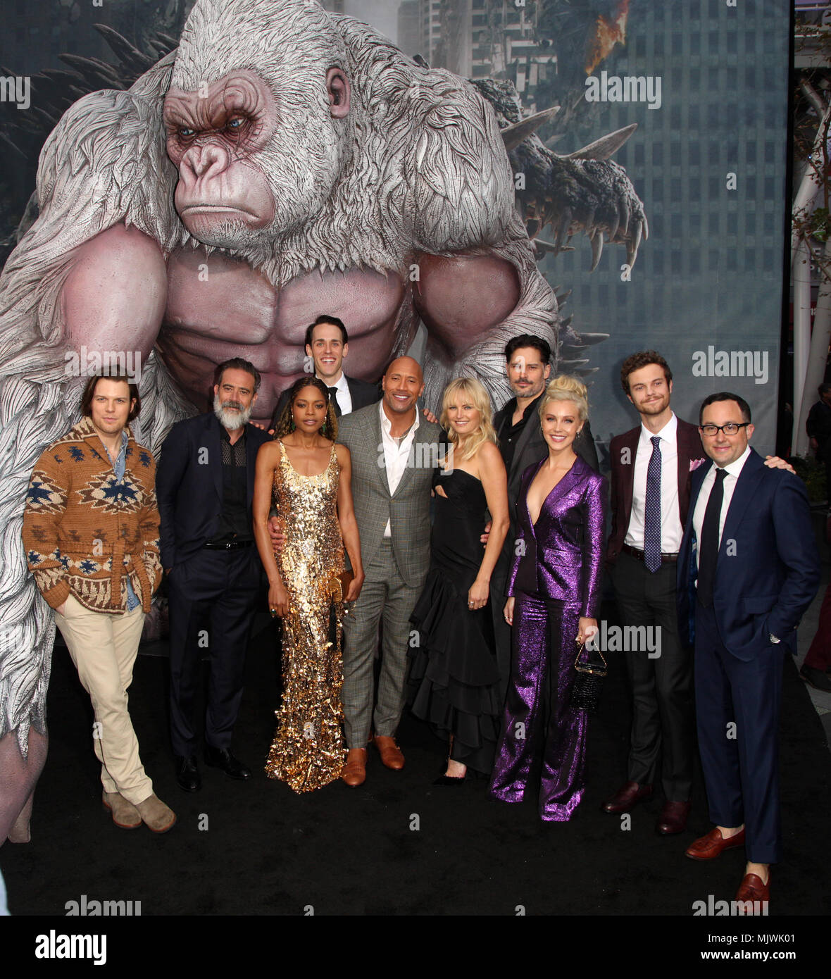 Celebrities attend 'Rampage' film premiere at the Microsoft Theater ...