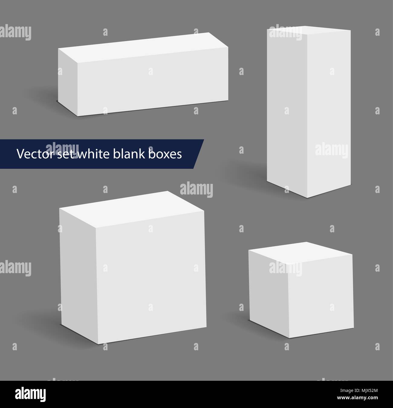 collection of various white blank boxes Stock Vector Image & Art - Alamy