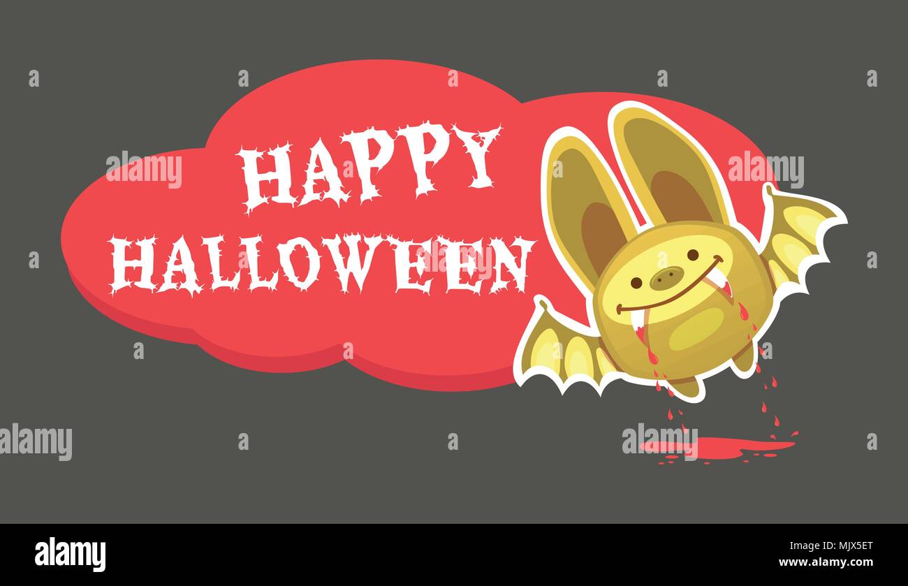 Vampire night halloween card Stock Vector Images - Alamy