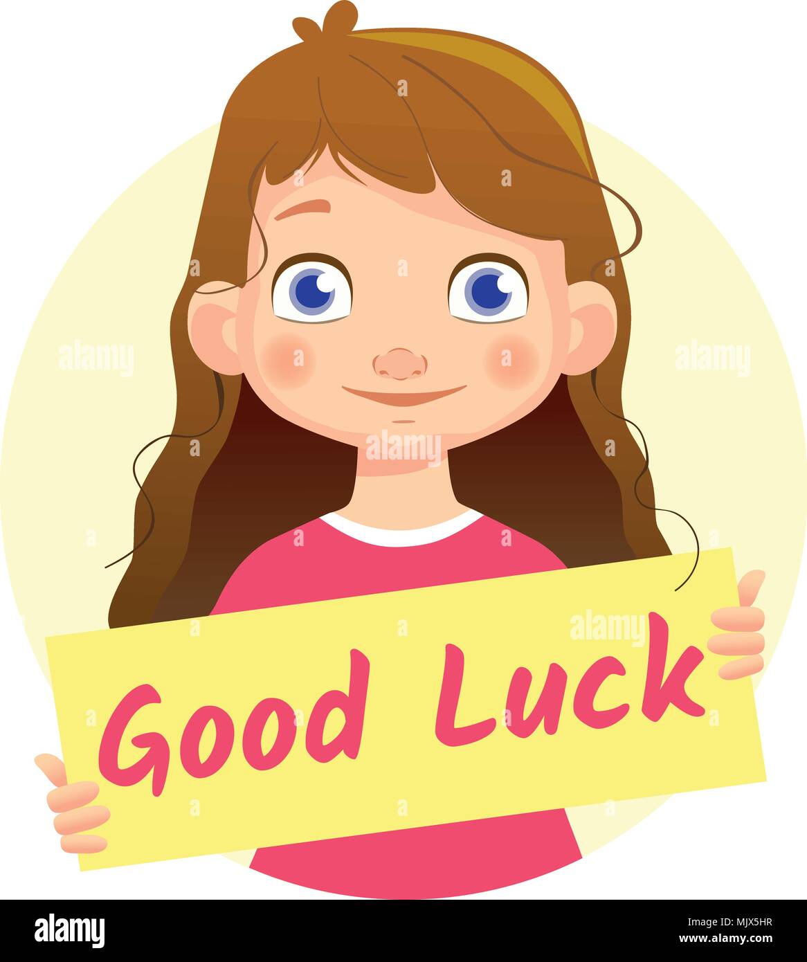 Girl holding Good Luck poster Stock Vector Image & Art - Alamy
