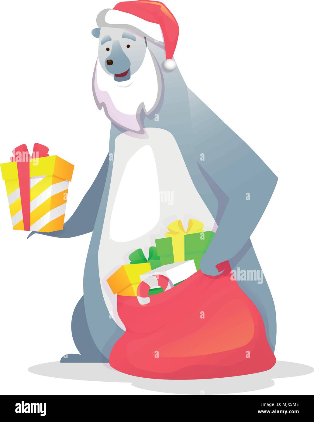 Santa claus gives presents Stock Vector Images - Alamy