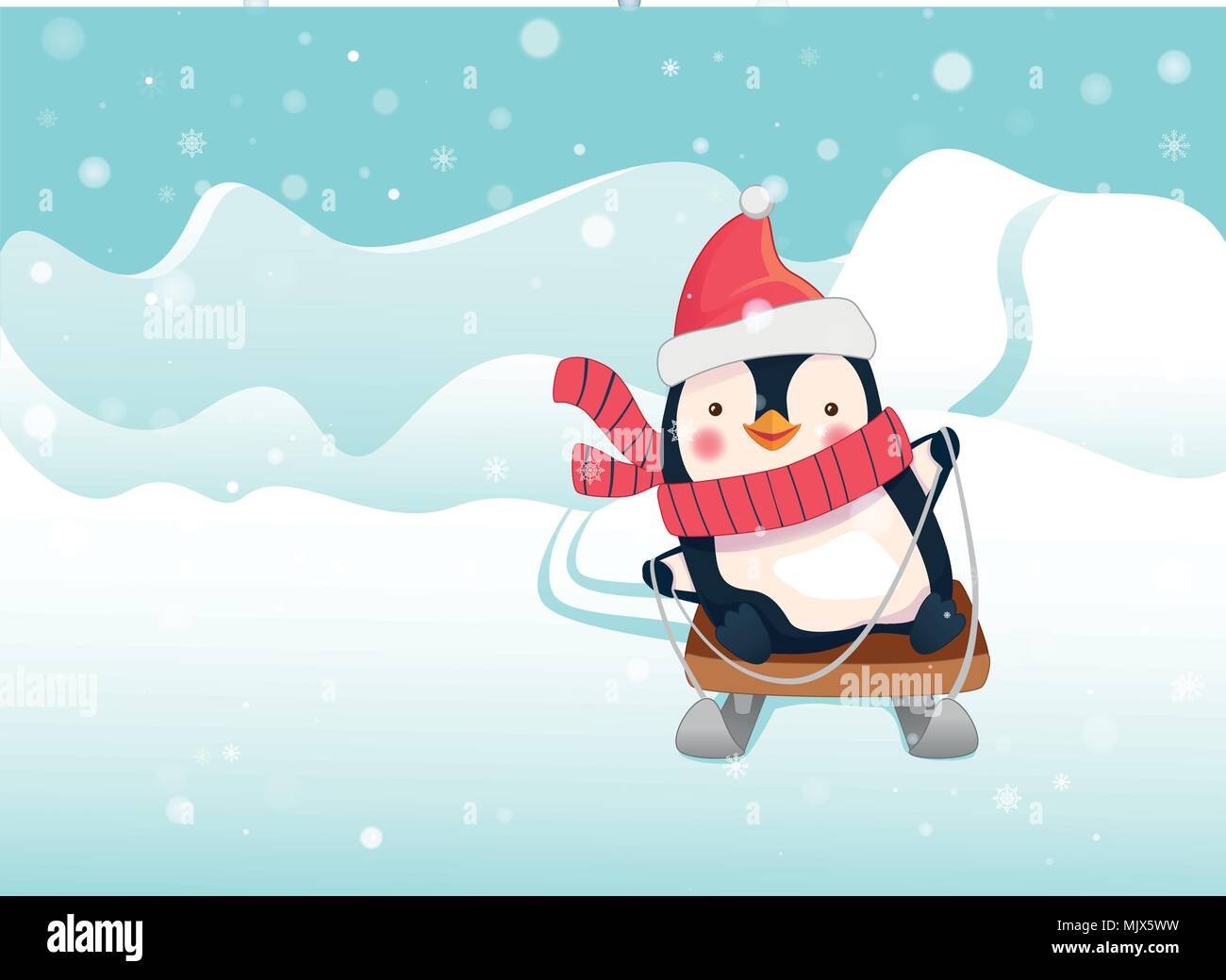 Penguin sledding hi-res stock photography and images - Alamy