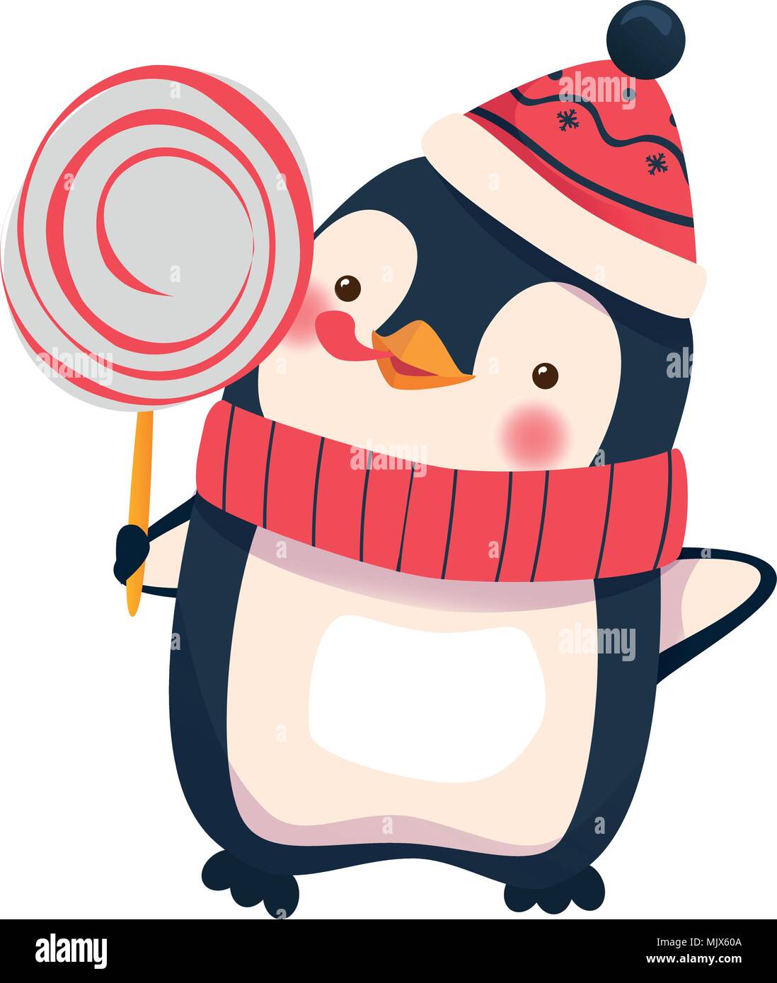 Penguin christmas character Stock Vector Images - Alamy