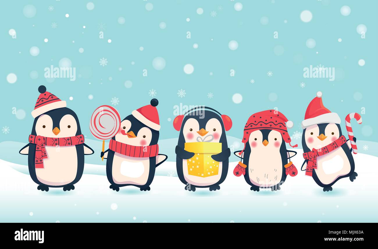 penguins cartoon illustration Stock Vector Image & Art - Alamy