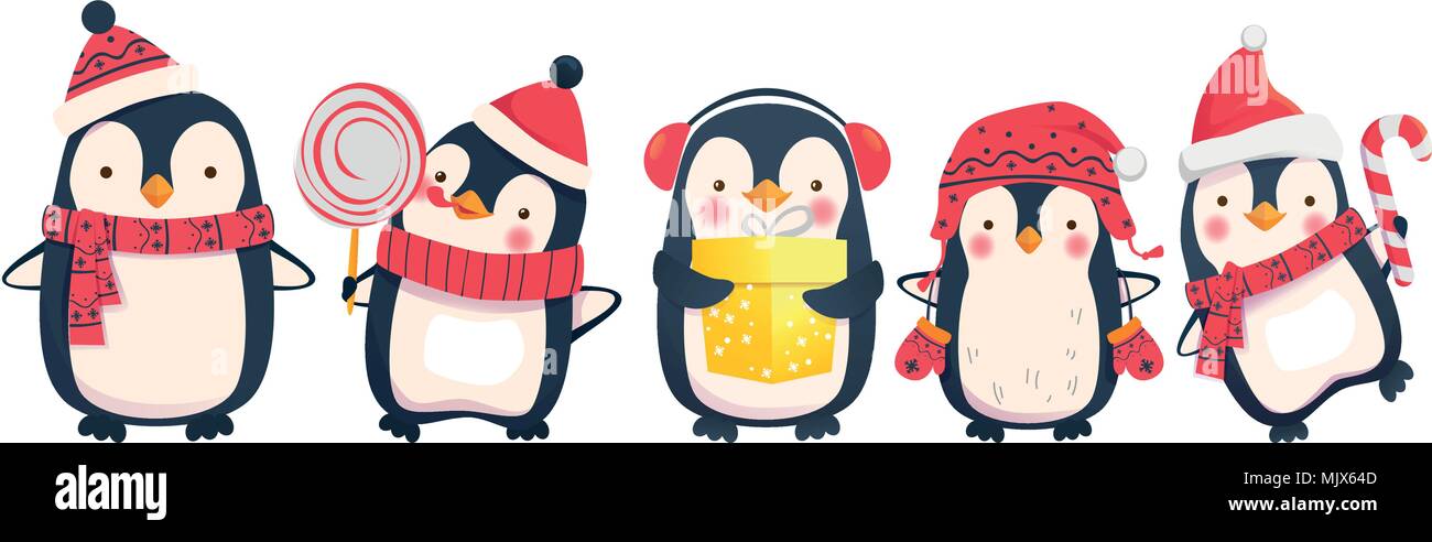 penguins cartoon illustration Stock Vector Image & Art - Alamy
