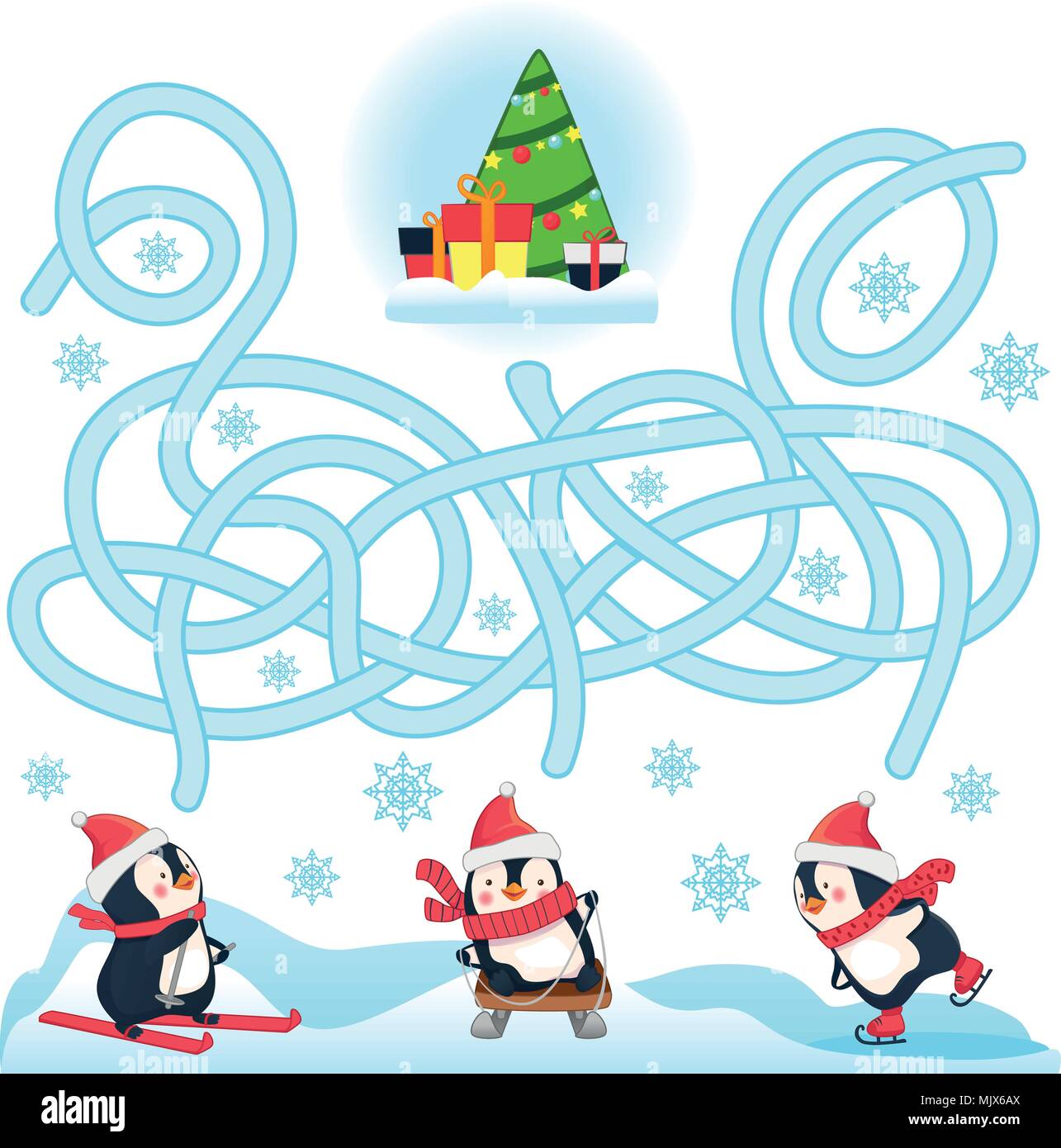 Maze game cartoon baby Stock Vector Images - Alamy