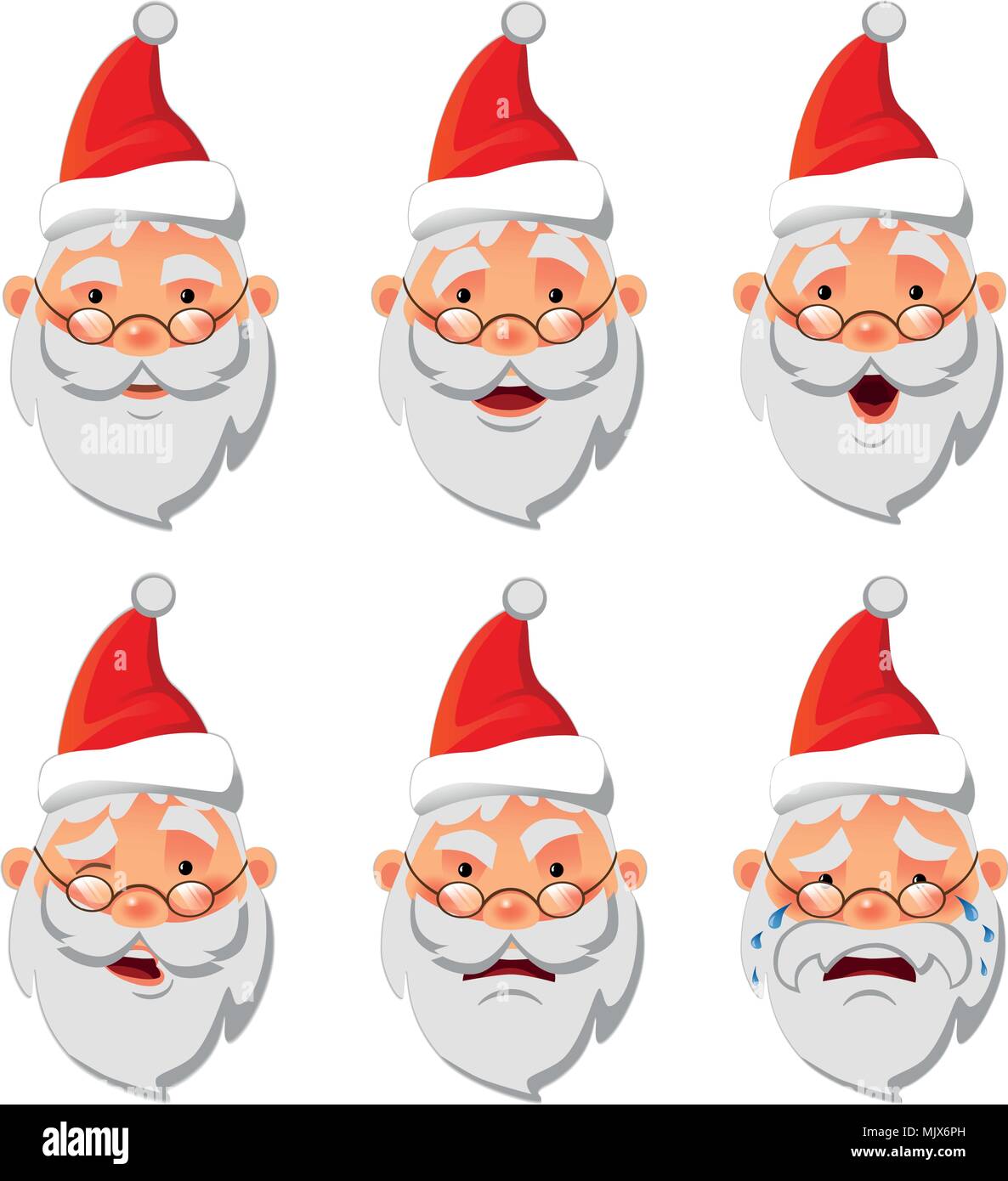 Santa Claus icon set Stock Vector Image & Art - Alamy