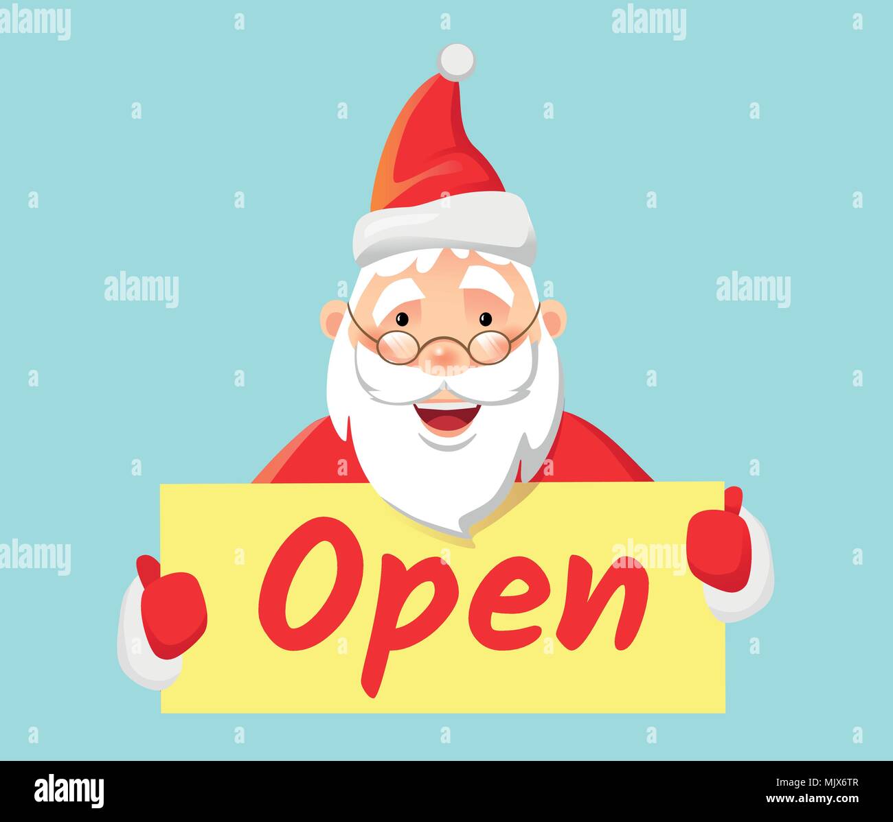 Santa Claus holding poster open Stock Vector Image & Art - Alamy