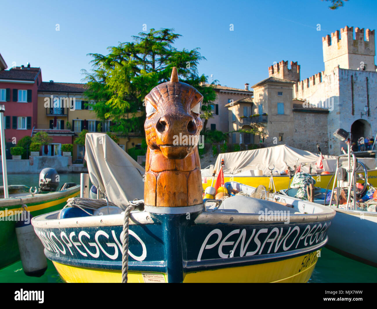 Wooden dragon lake tower hi-res stock photography and images - Alamy