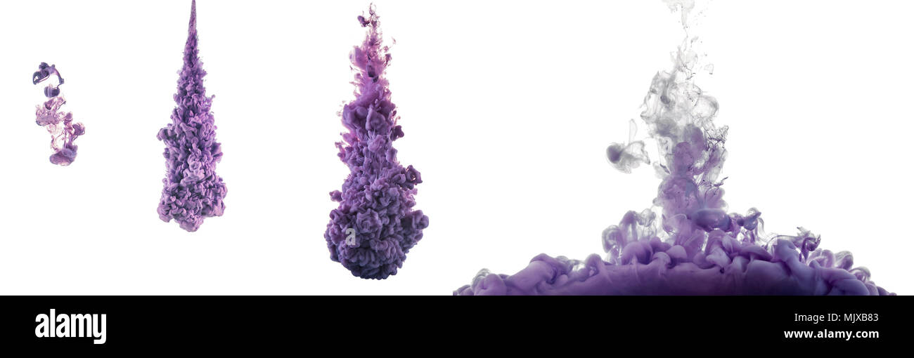 color splashes of ink Stock Photo - Alamy