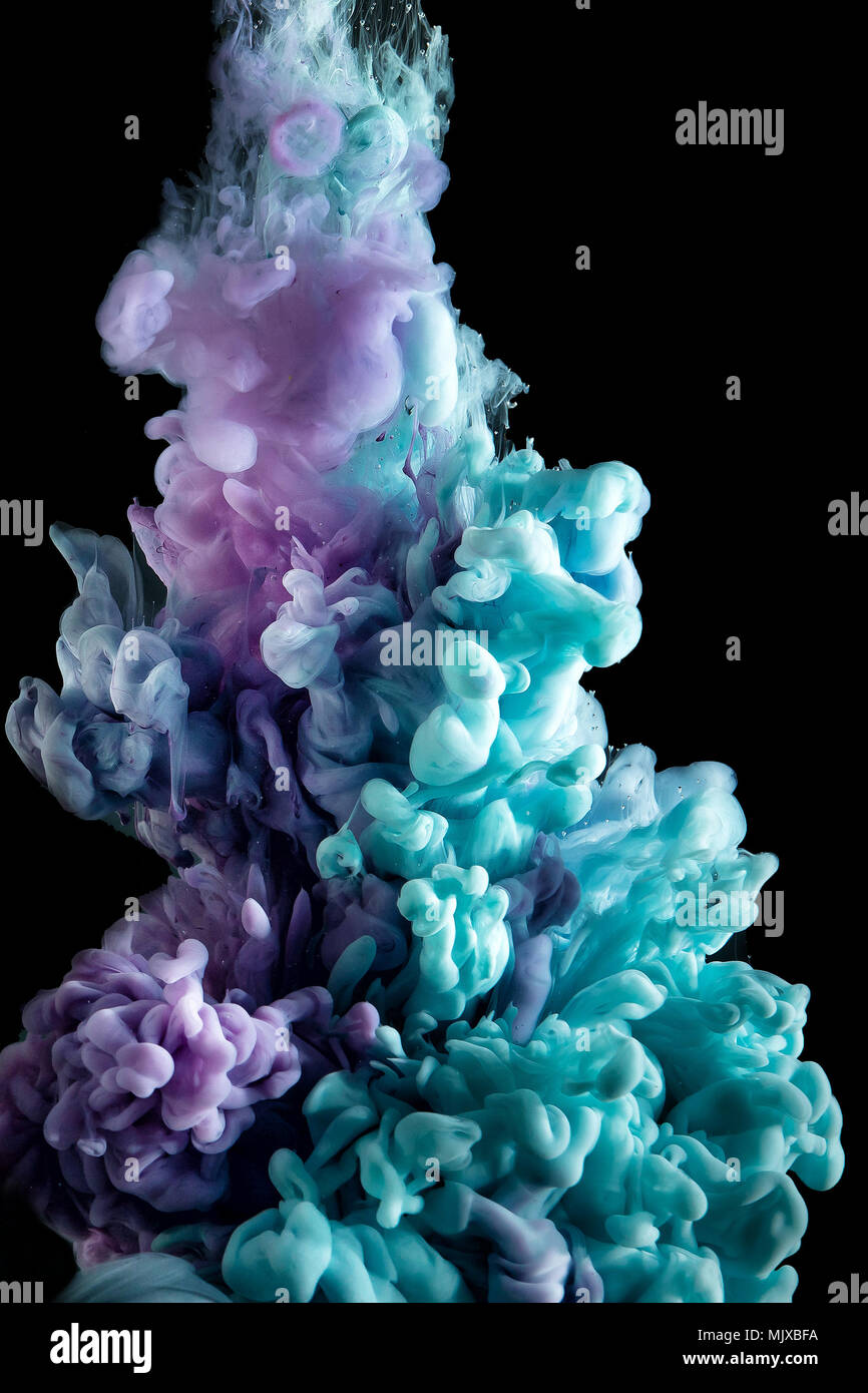 color splashes of ink Stock Photo - Alamy
