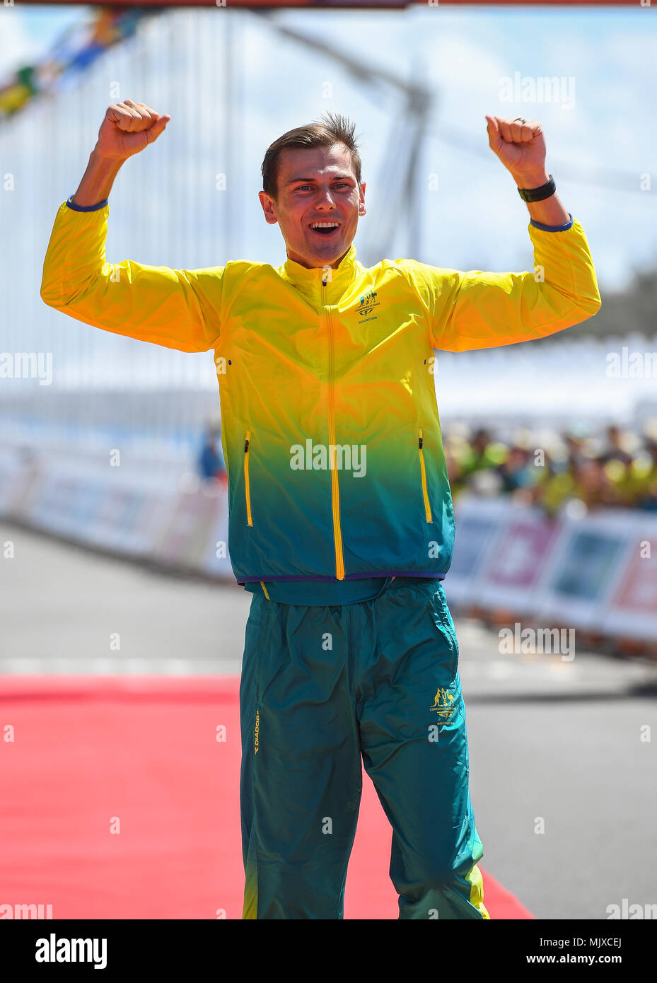 GOLD COAST, AUSTRALIA - APRIL 8: Dane Bird-Smith (Gold) of Australia ...