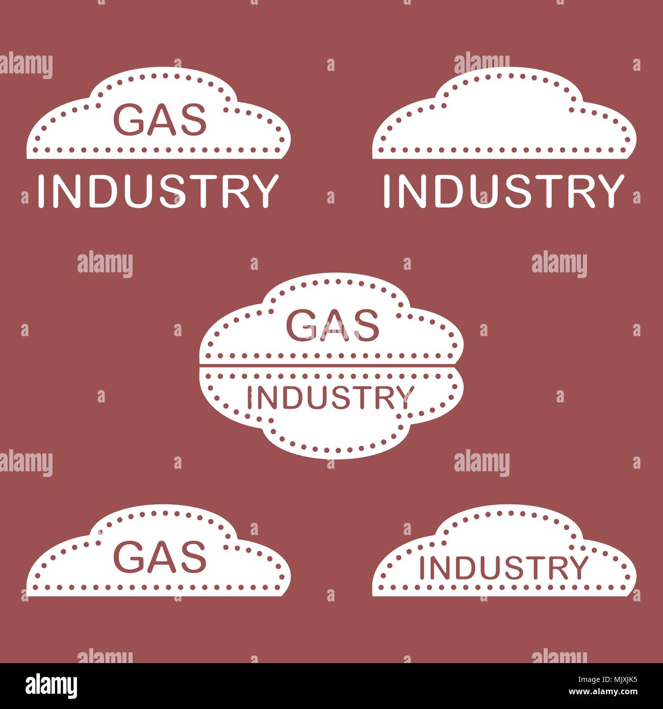 Label, stickers, logos of the gas industry. Design for announcement ...