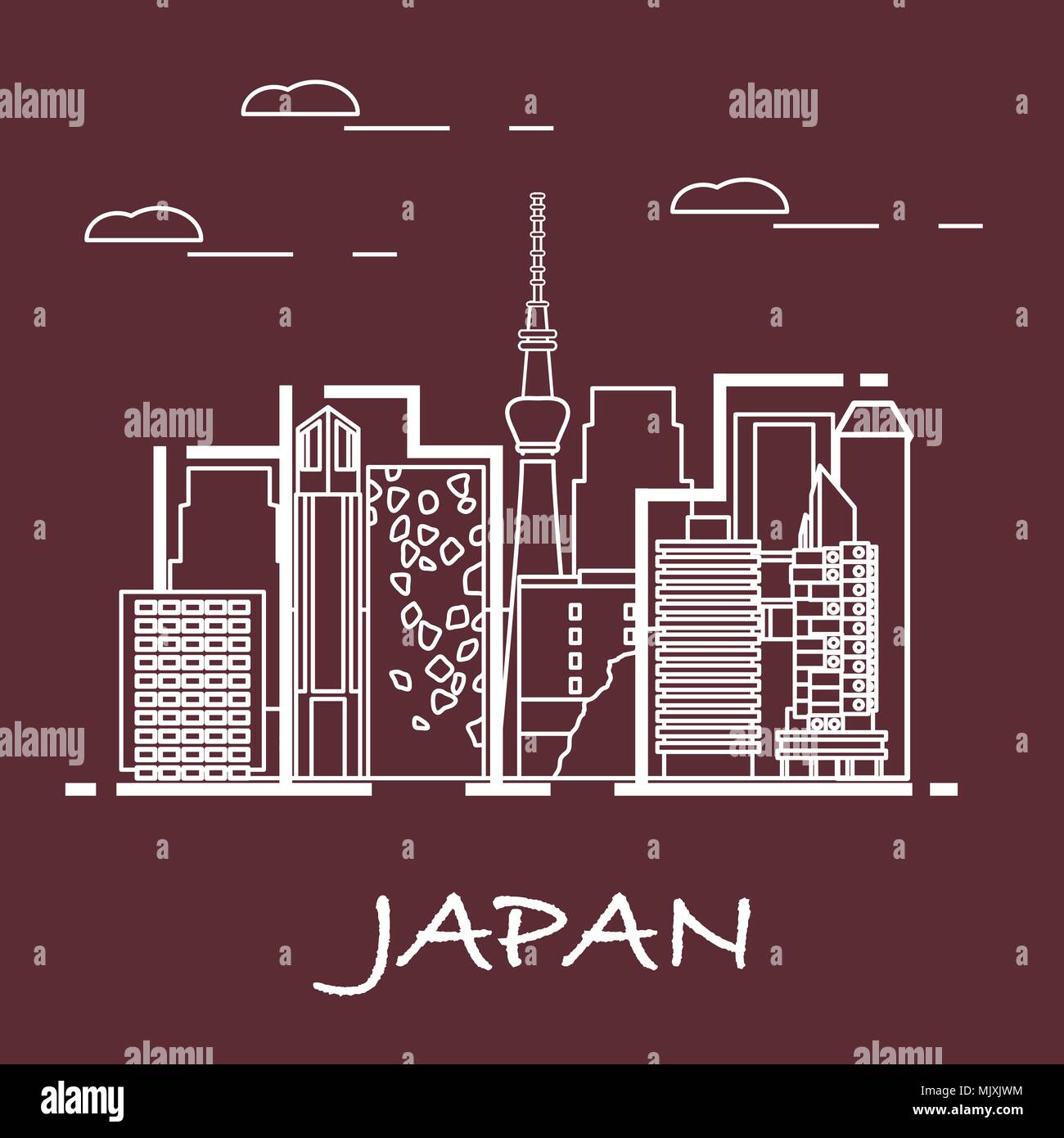 Japan tallest building Stock Vector Images - Alamy
