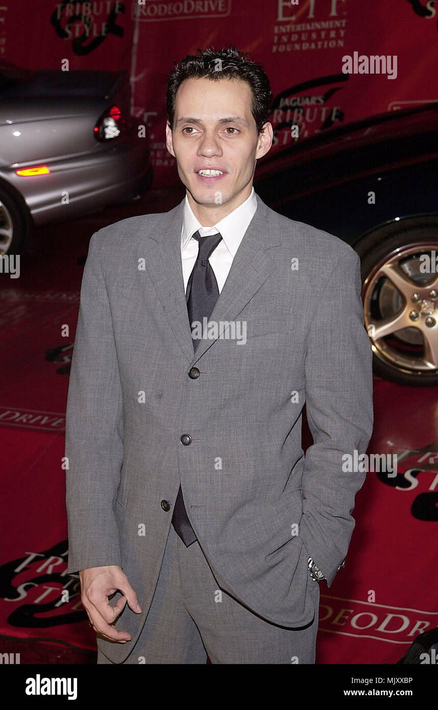 Mark Anthony arriving at the Tribute to Style 2001 at the Barker Hangar ...