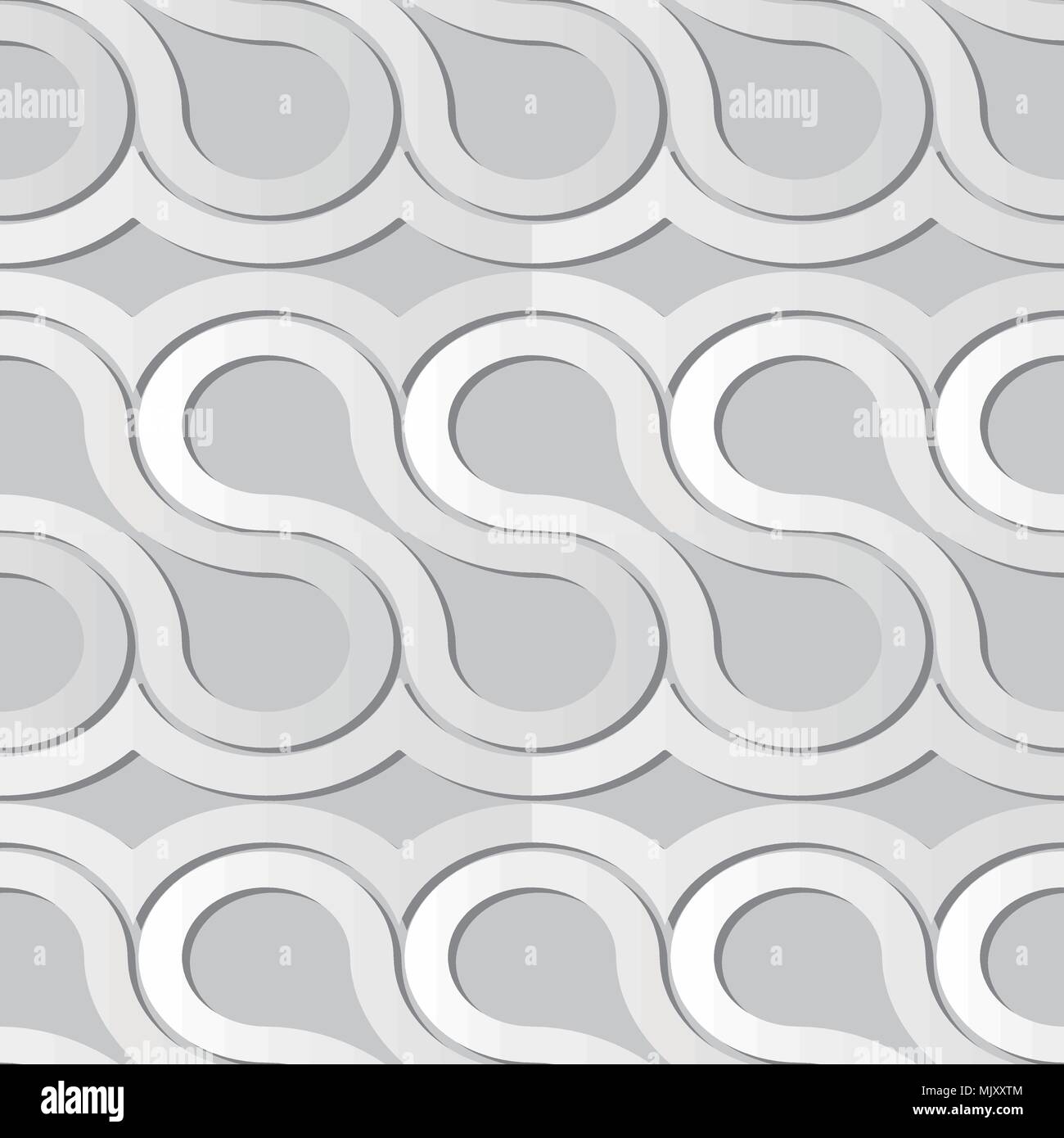 3D white paper art Spiral Curve Cross Frame Line, Vector stylish ...