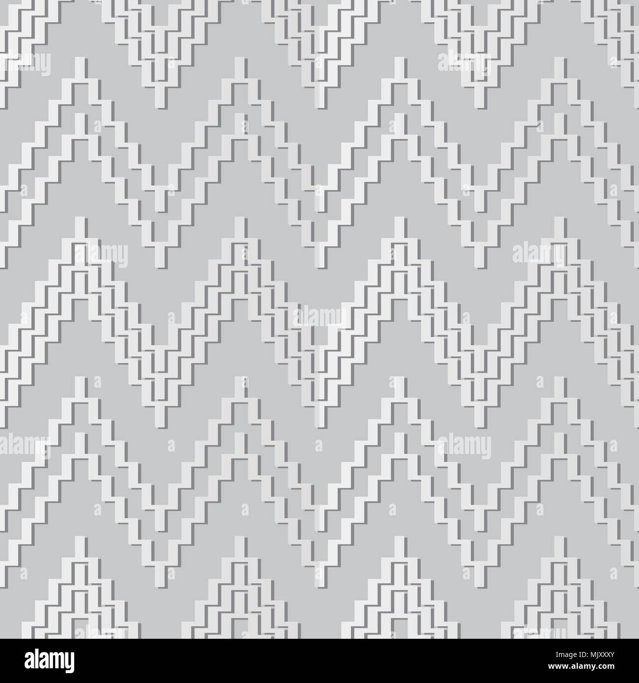 3D white paper art Sawtooth Ladder Geometry Triangle Cross, Vector ...