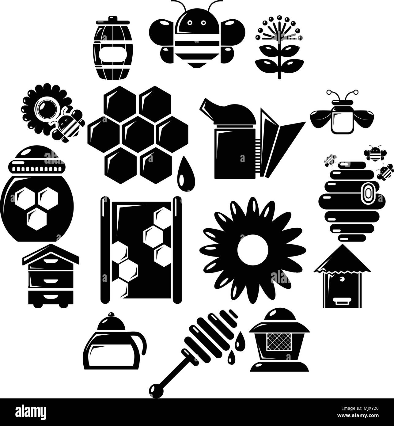 Honey jar simple vector Black and White Stock Photos & Images - Alamy