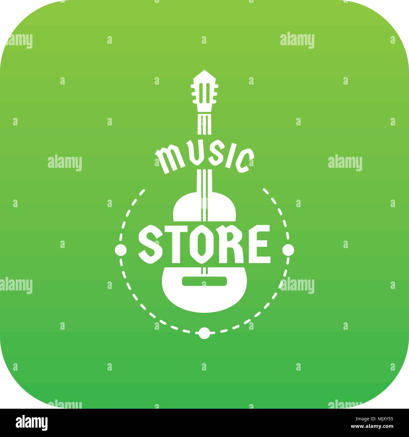 Music store icon green vector Stock Vector Image & Art - Alamy