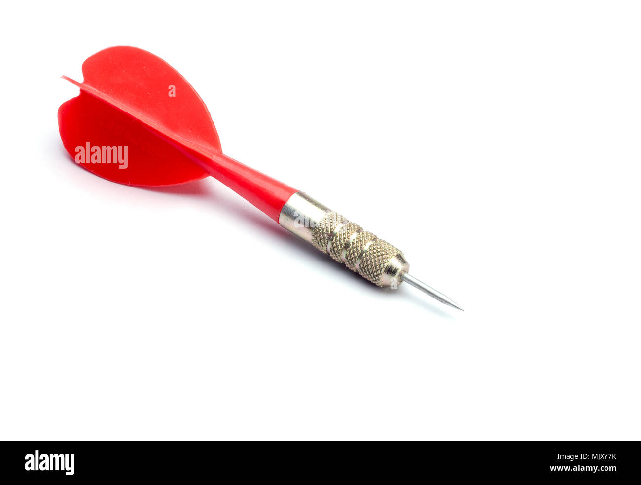 Dart on white bg Stock Photo - Alamy