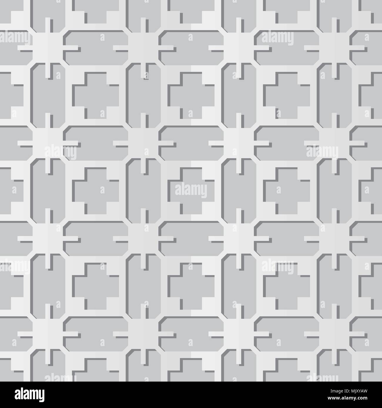 3D white paper art Geometry Cross Polygon Frame, Vector stylish ...