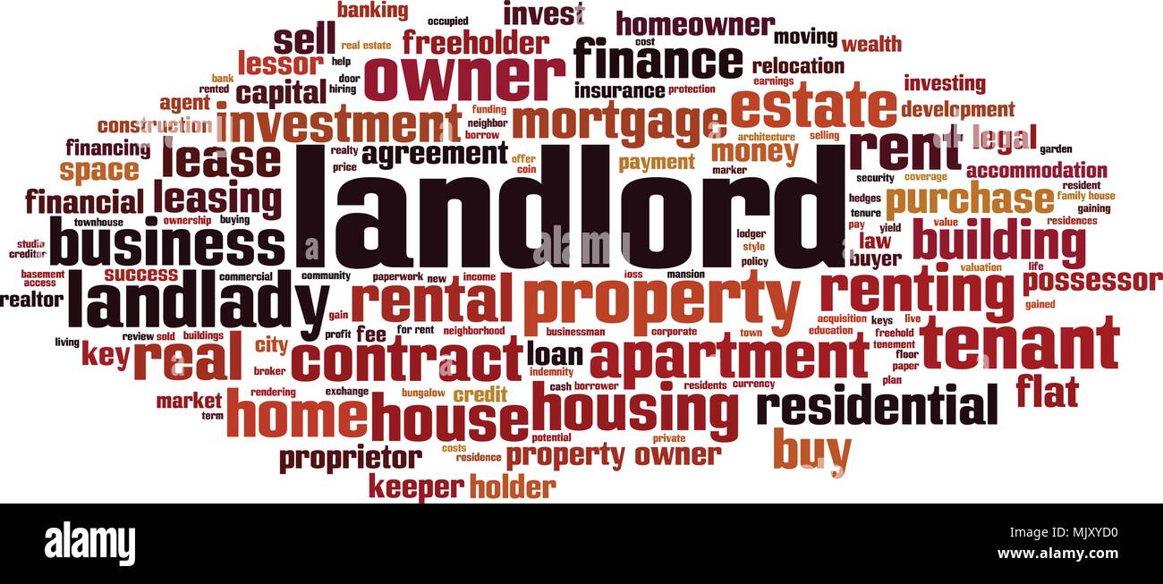 Landlord word cloud concept. Vector illustration Stock Vector Image ...