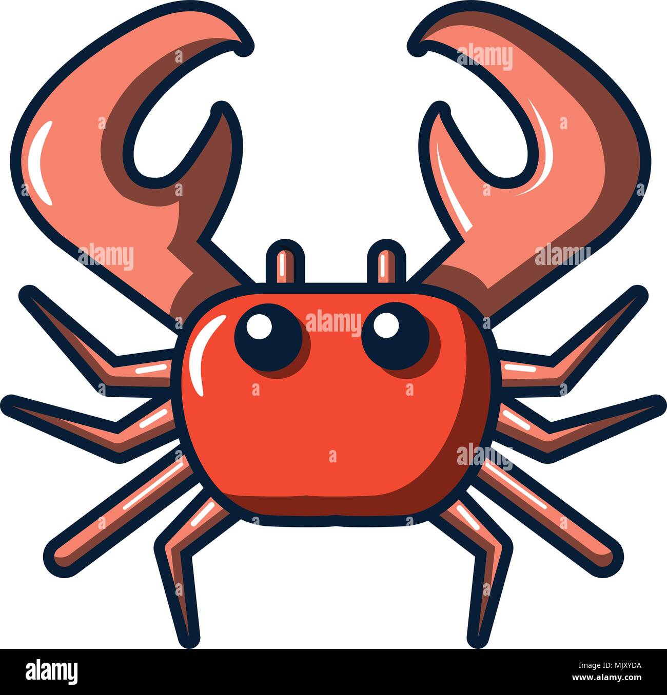 Crab icon, cartoon style Stock Vector Image & Art - Alamy