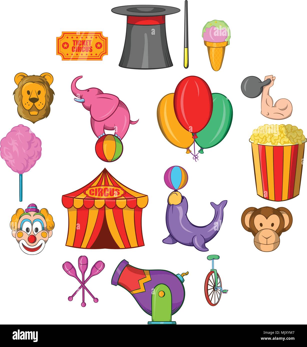 Cartoon Circus Elephant High Resolution Stock Photography and Images ...