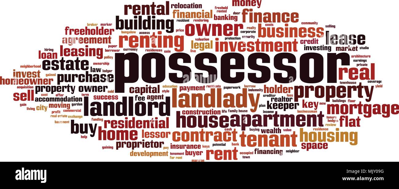 Possessor word cloud concept. Vector illustration Stock Vector Image ...