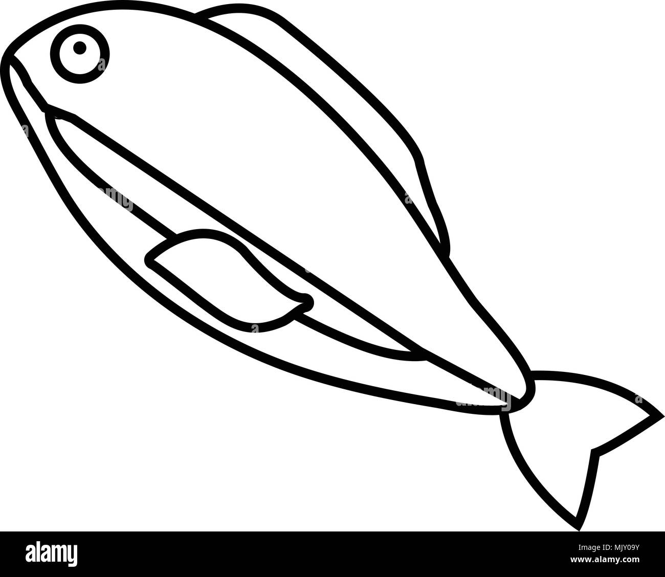 Fishing icon, outline style Stock Vector Image & Art - Alamy