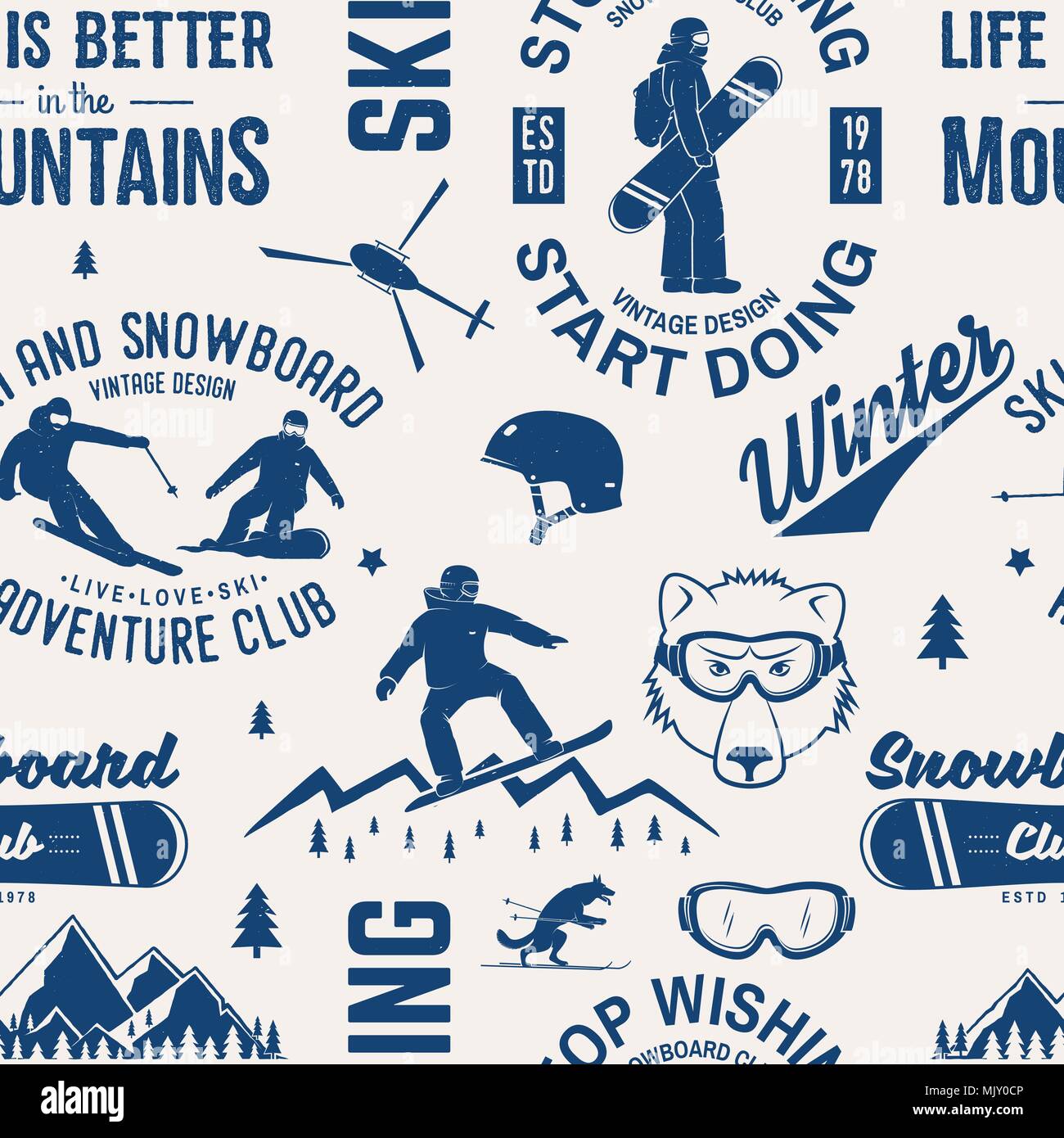 Snowboarding slopestyle Stock Vector Images - Alamy