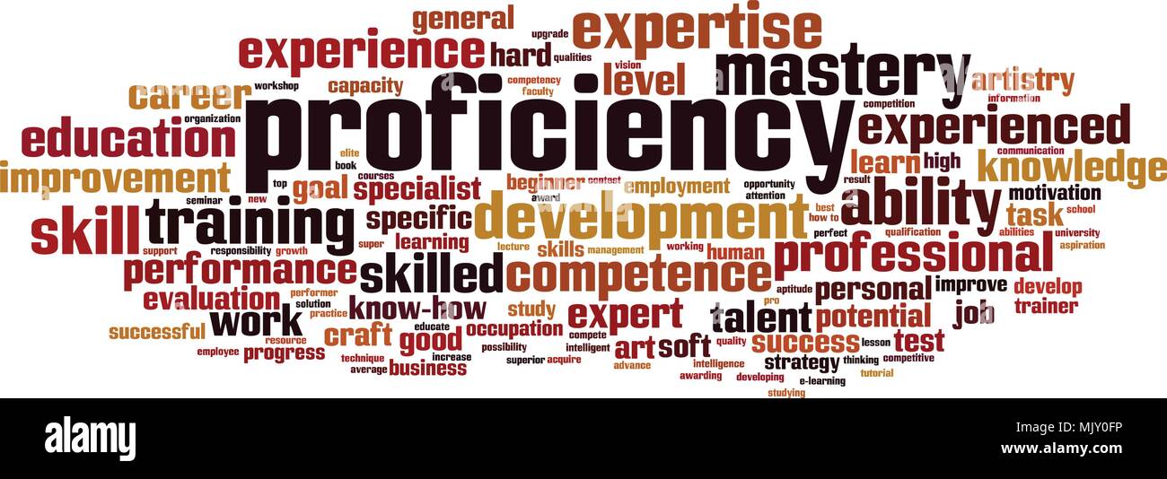 Proficiency word cloud concept. Vector illustration Stock Vector Image ...